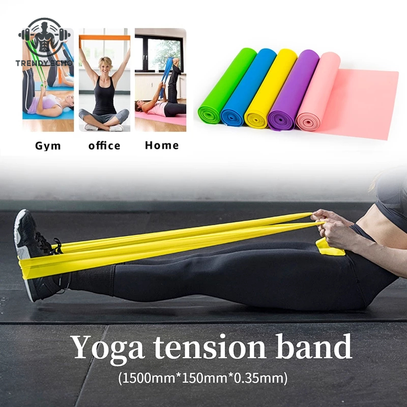 Yoga Pilates Resistance Band Long Training Stretch Bands for Physical ...
