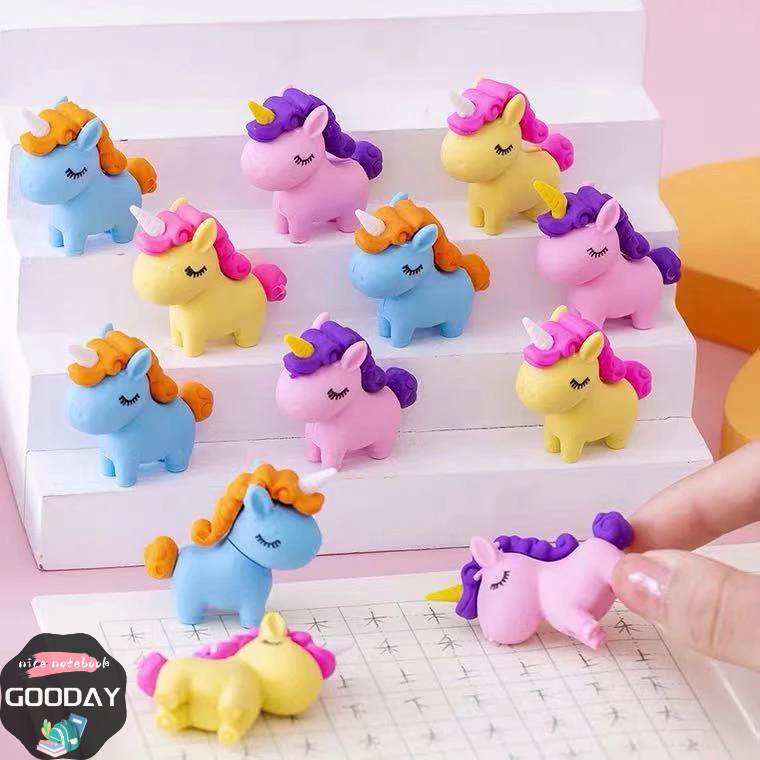 Cartoon Eraser Detachable Kids Dinosaur Eraser Cartoon Unicorn Eraser ...