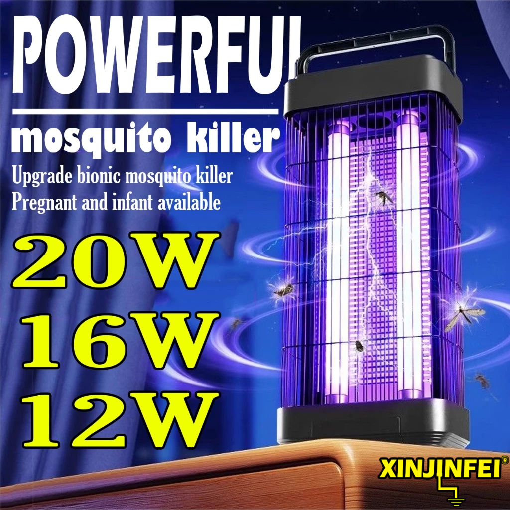 20W UV Electric Mosquito Sensor Lamp 360° Repellant Portable Ourdoor ...