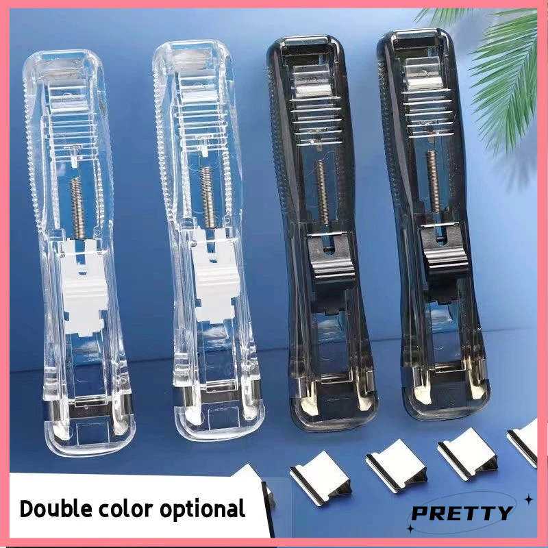 Portable Handheld Paper Clam Push Clip Mini Seamless Stapler Large Size ...