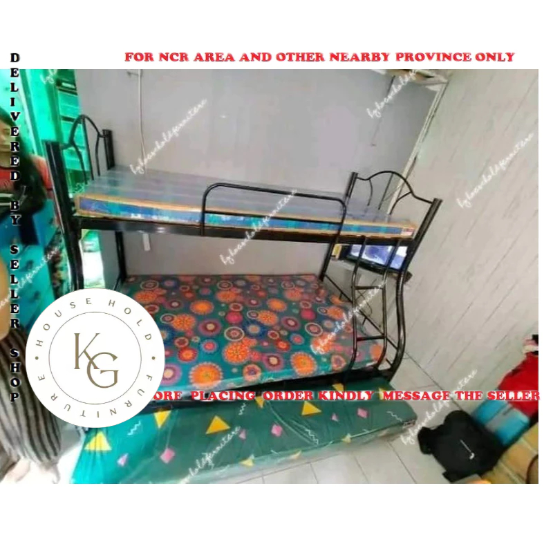 R-type bunk bed with pullout set with foams( double size ) | Shopee ...
