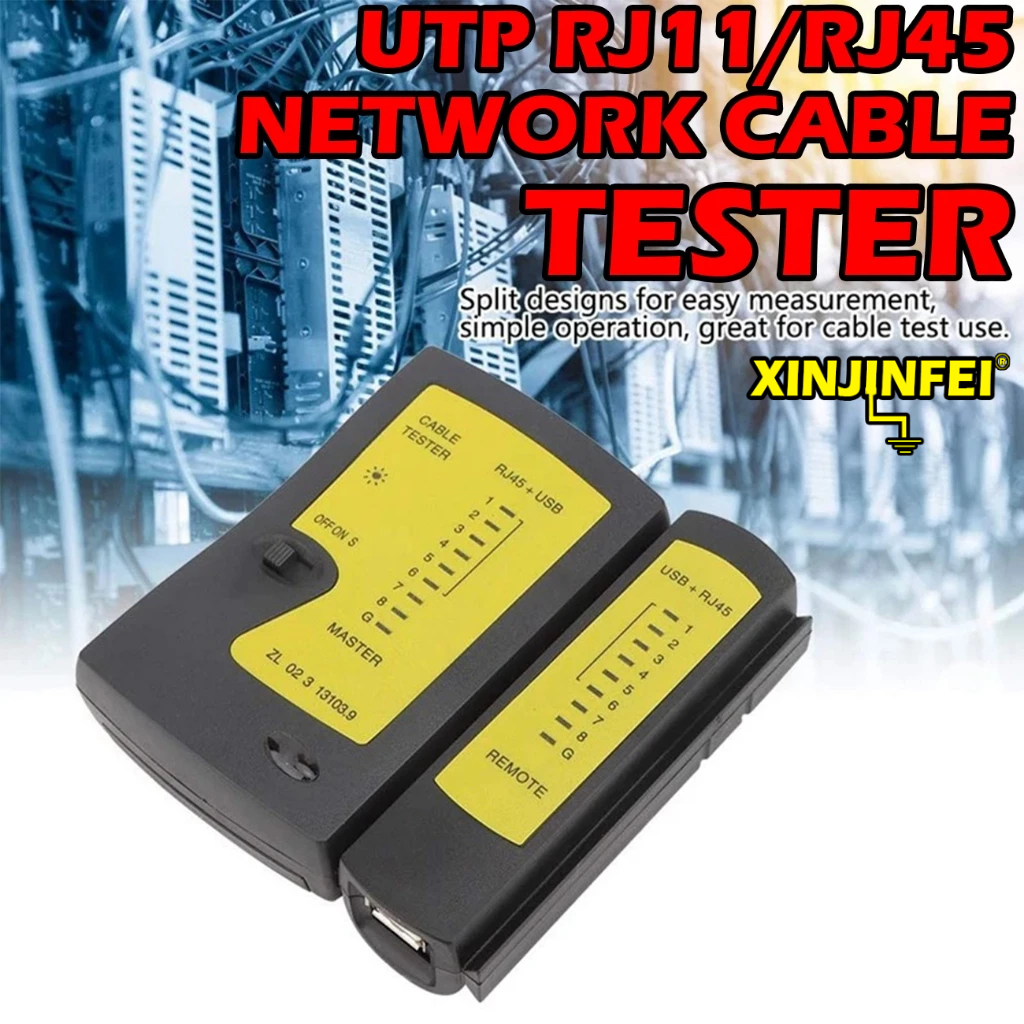 UTP RJ11/RJ45 Network Cable Tester withBattery PoE burnout function ...