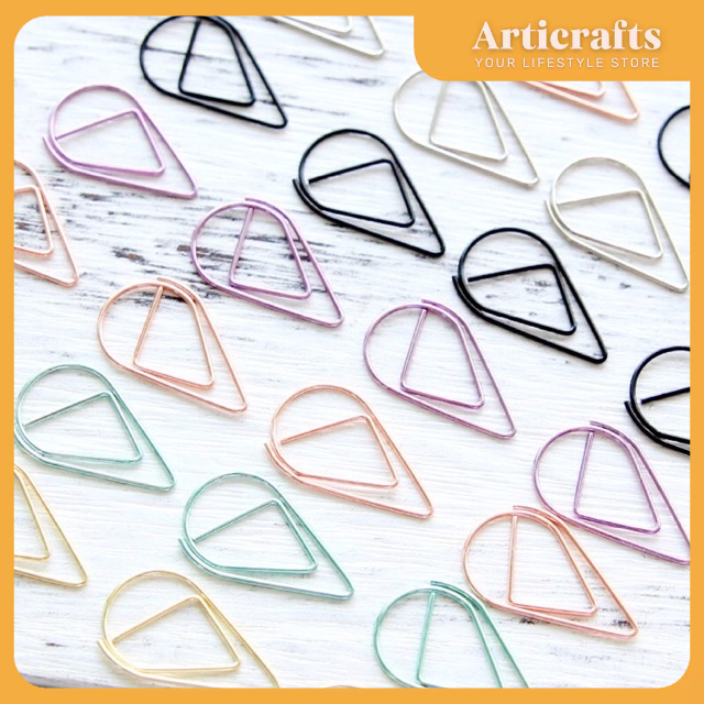 10 pcs/pack Colored Teardrop Design Paper Clip | Shopee Philippines