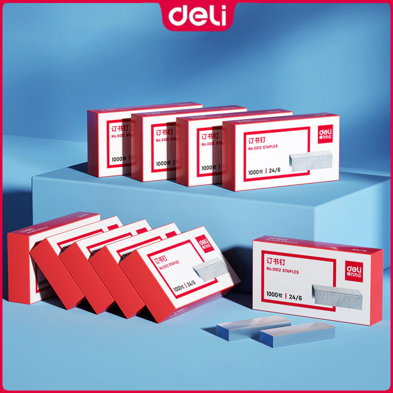 Deli 1000PCS/BOX Staple 12# Staples School Office Supplies 0012 ...