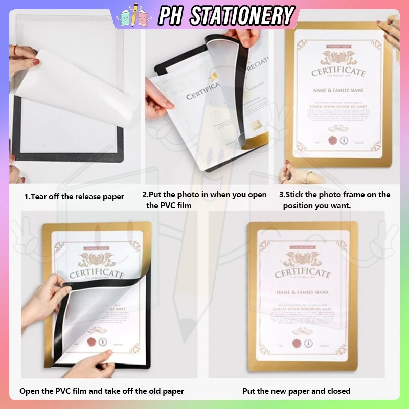 A4/A5/A6/A3 Magnetic Picture Frame Photo Certificate Framework Wall ...