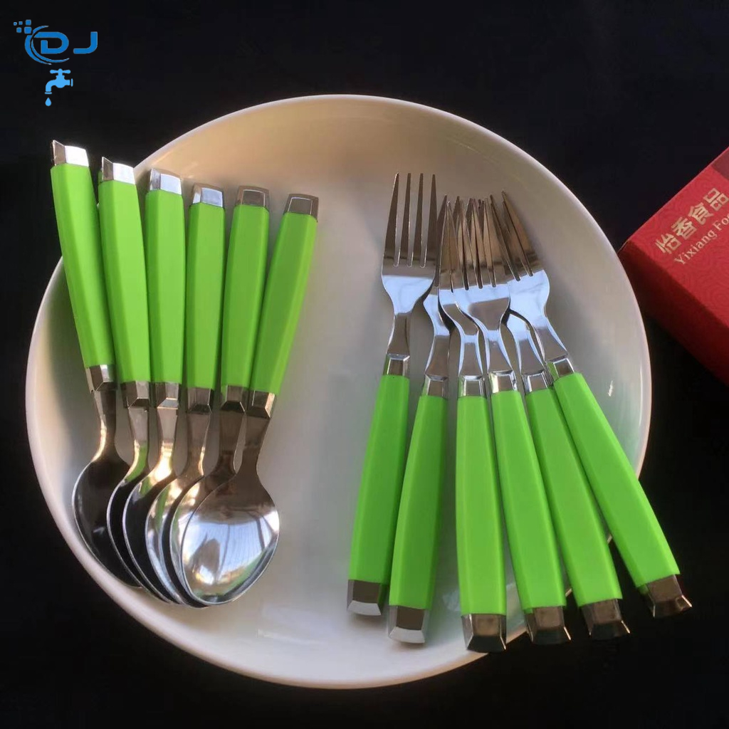 6pcs spoon 6pcs Fork Set stainless kitchen tableware | Shopee Philippines