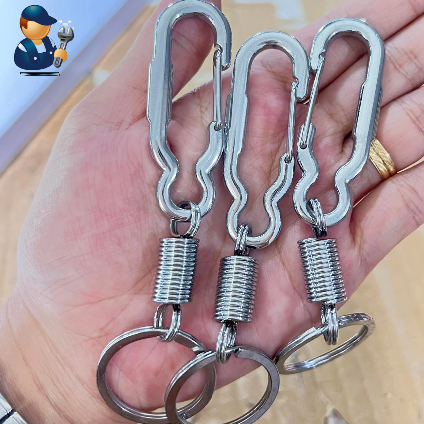 Key Holder Key chain Stainless Steel Gourd Buckle Carabiner Keychain ...