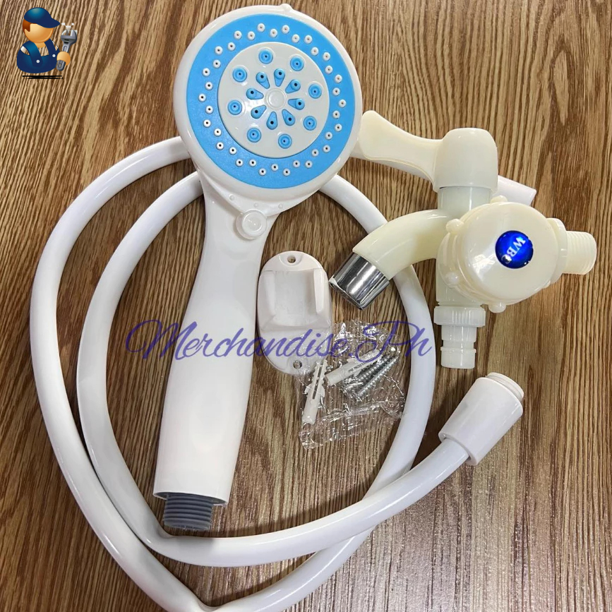 PLASTIC SHOWER HEAD set TWO WAY FAUCET PLASTIC BLUE COLOR | Shopee ...