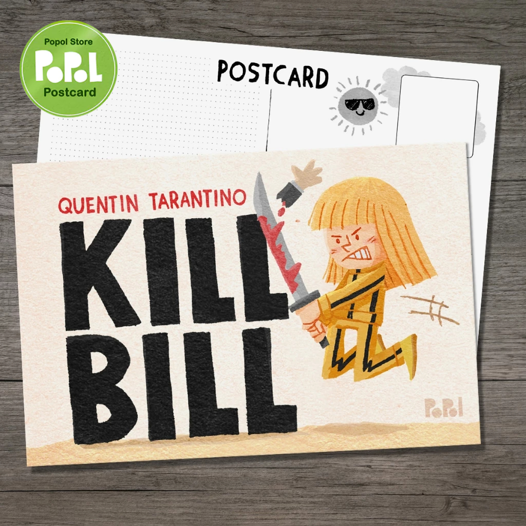 Popol - Kill Bill Postcard Cute Illustration Artprint Mail Wall Decor ...