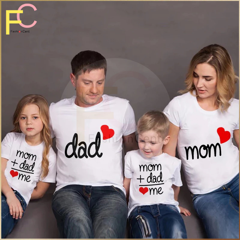 FAMILY t shirt SET OF 4 MOM DAD 2 KIDS | Shopee Philippines