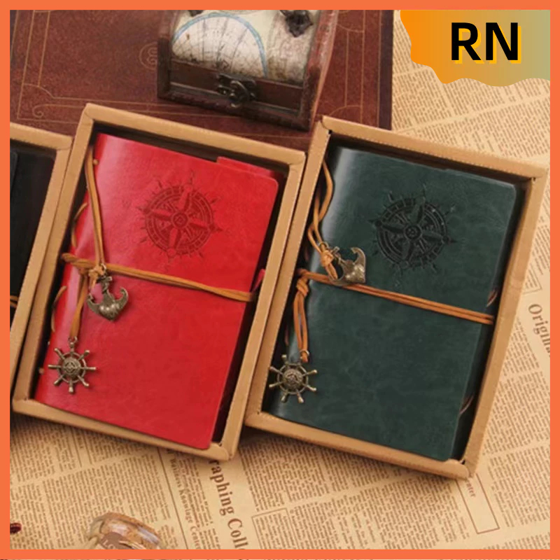 Retro Refillable Leather Notebook Loose-leaf Notepad Hand Book Kraft ...