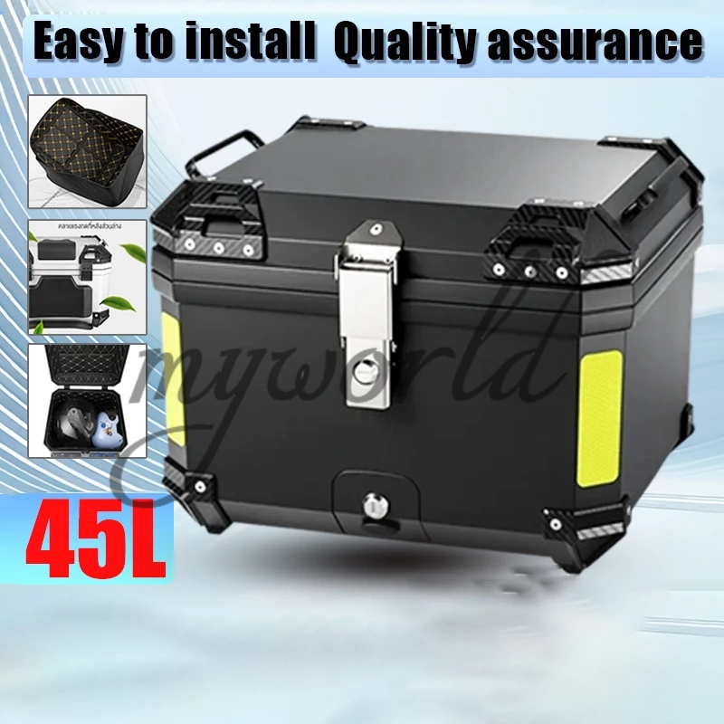 Top box for Motorcycle tail box 45L 55L Helmet Box universal backrest ...