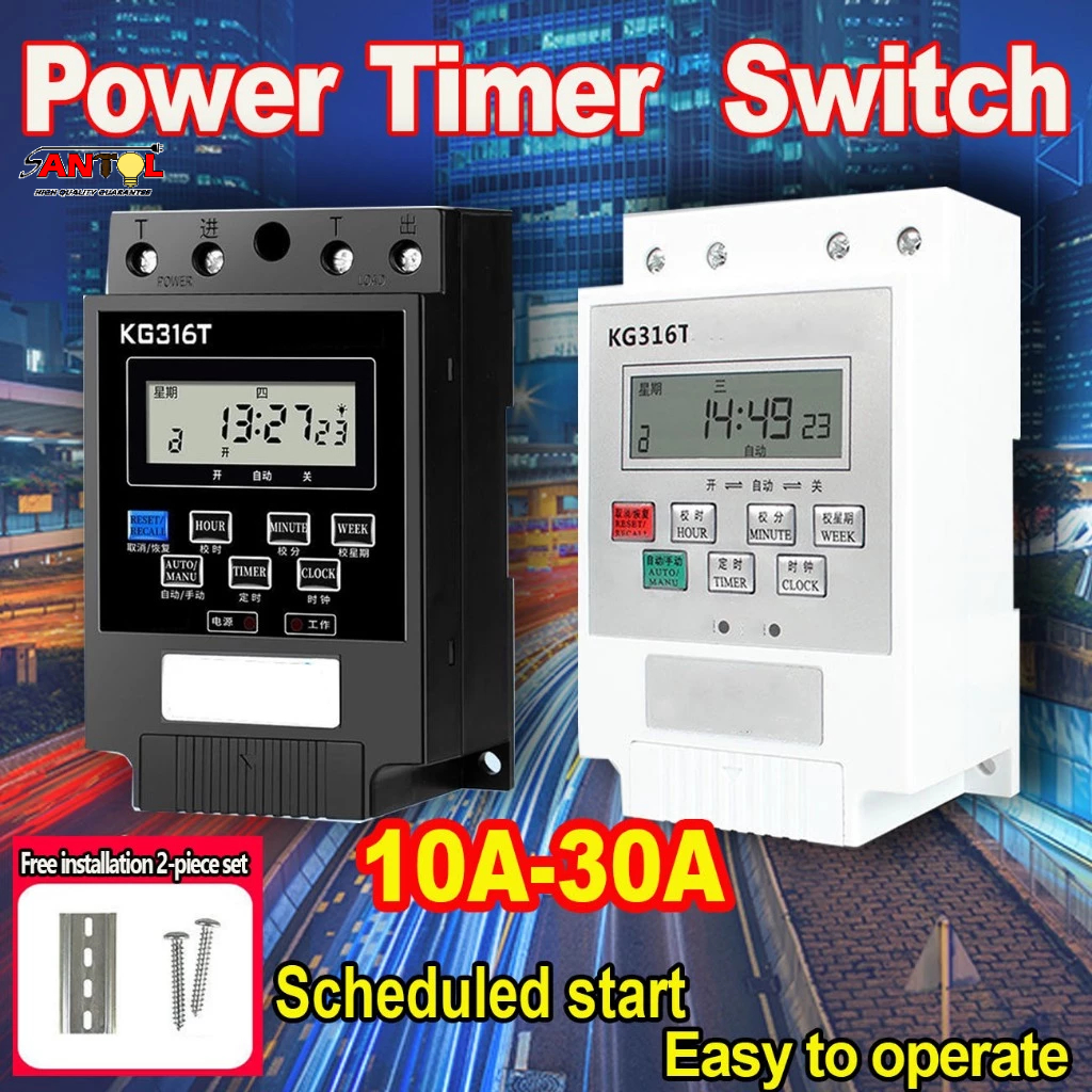30A 16 Sets Time Switch 220V Automatic ON OFF Climate Control ...