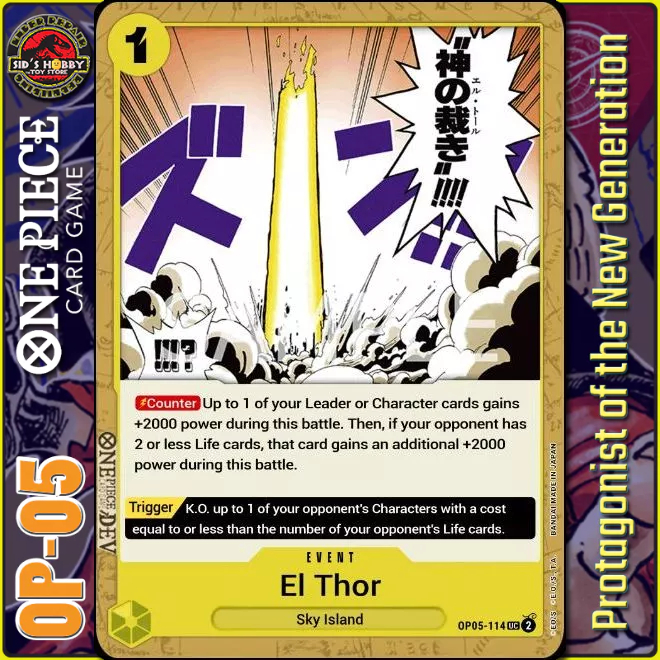 El Thor OP05-114 x Awakening of The New Era Yellow x Uncommon One Piece ...