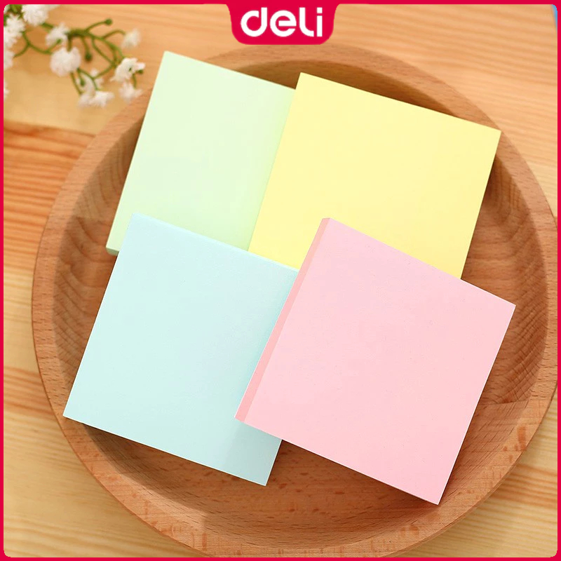 Deli 100Sheets Sticker Notes Notepads Memo Pad School Office Supplies ...