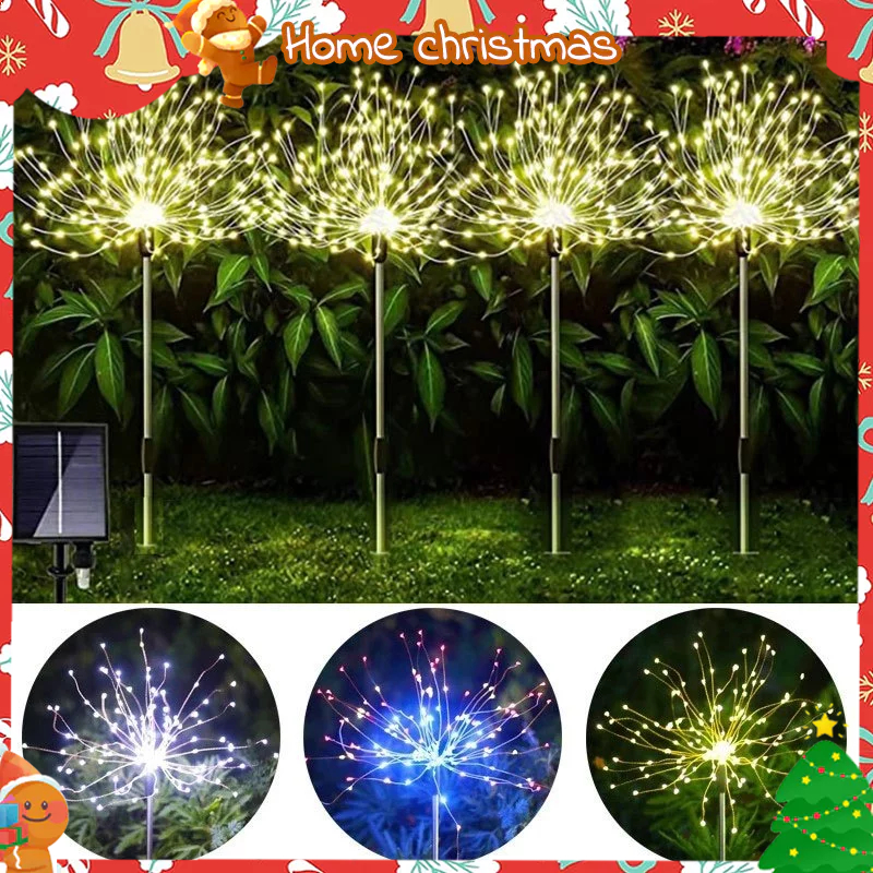 Led Solar Light Garden Fireworks Lights Christmas Light Solar Light ...