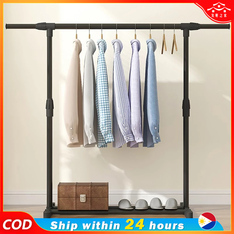 Single pole clothes rack Stainless steel clothes rack Adjustable Single ...