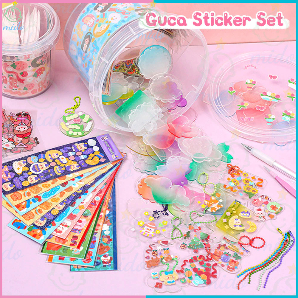 MD Cream Glue Guka Set DIY Guka Set Goo Card Guka Set for Kids Toys for ...