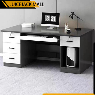 multifunction Computer Desk with 4 Drawers and Keyboard Tray office ...