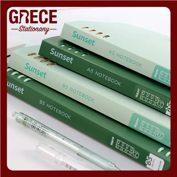 Japan Miniimalist Sunset Binder refillable 8 holes left hand friendly ...