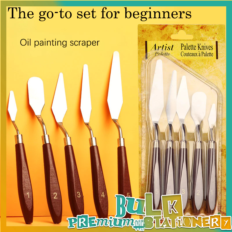 5Pcs/Set Stainless Steel Oil Painting Knives Artist Spatula Palette ...
