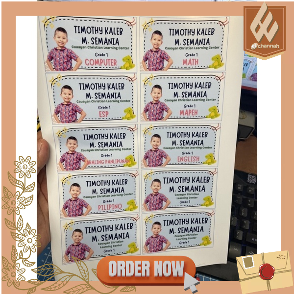 El Channah| Name Labels | Sticker Labels | PVC Name Tag | Shopee ...