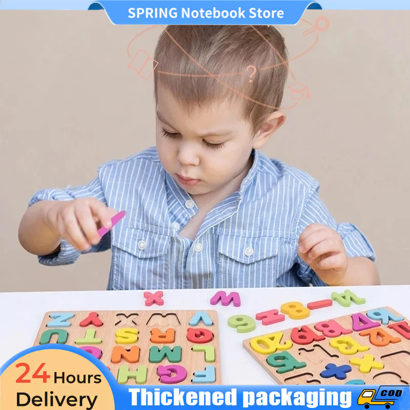 Alphabet Digital Puzzle Wooden Toys Kid Number Letter shape Matching ...