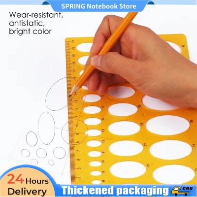 Drawing Template Ruler Stencil Mechanical Oval Various Shapes Rulers ...