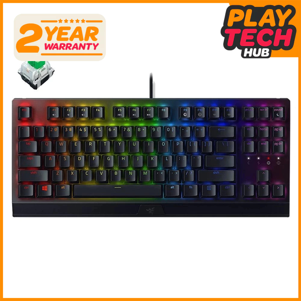 Razer Blackwidow Chroma V3 TKL Compact Mechanical Keyboard (Green ...