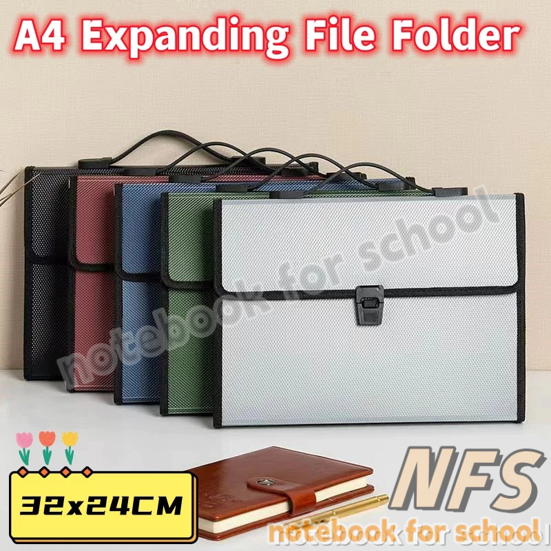 A4 Expanding File Folder Bag 13 Pockets Envelope Document Storage ...