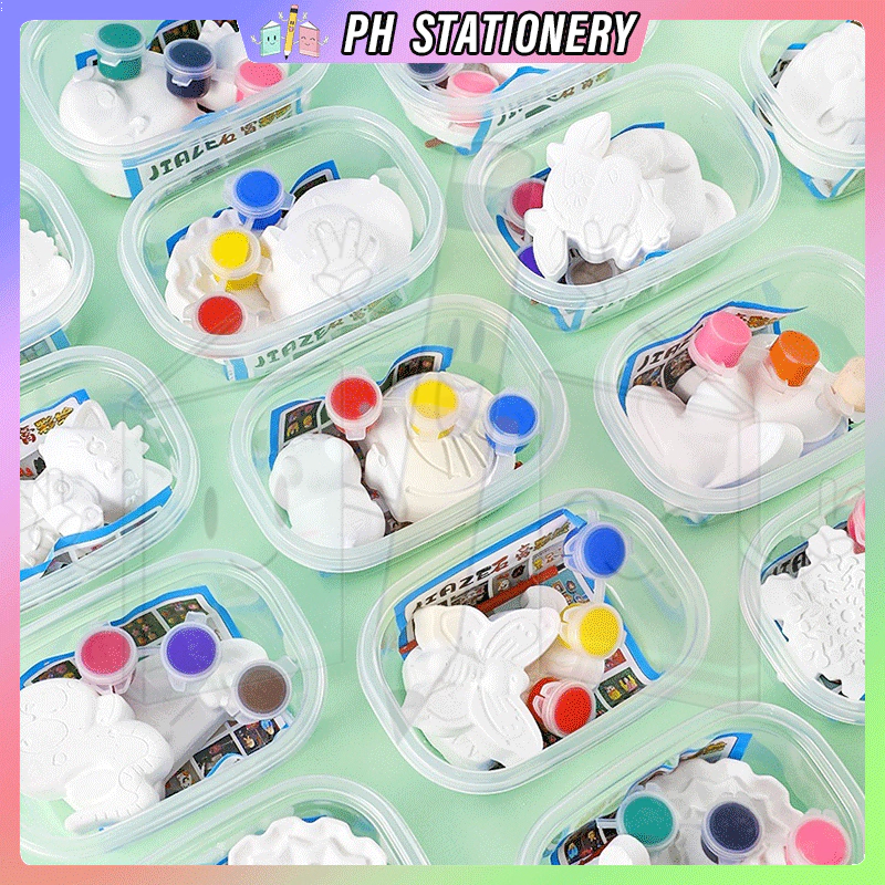 Cartoon Coloring Plaster Doll Handmade Diy Educational Toy Graffiti ...