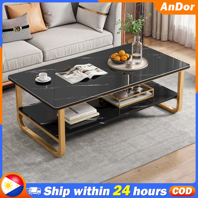 2 layers Sofa Table Coffee Table Veneer Table Simple Modern Tea Table ...