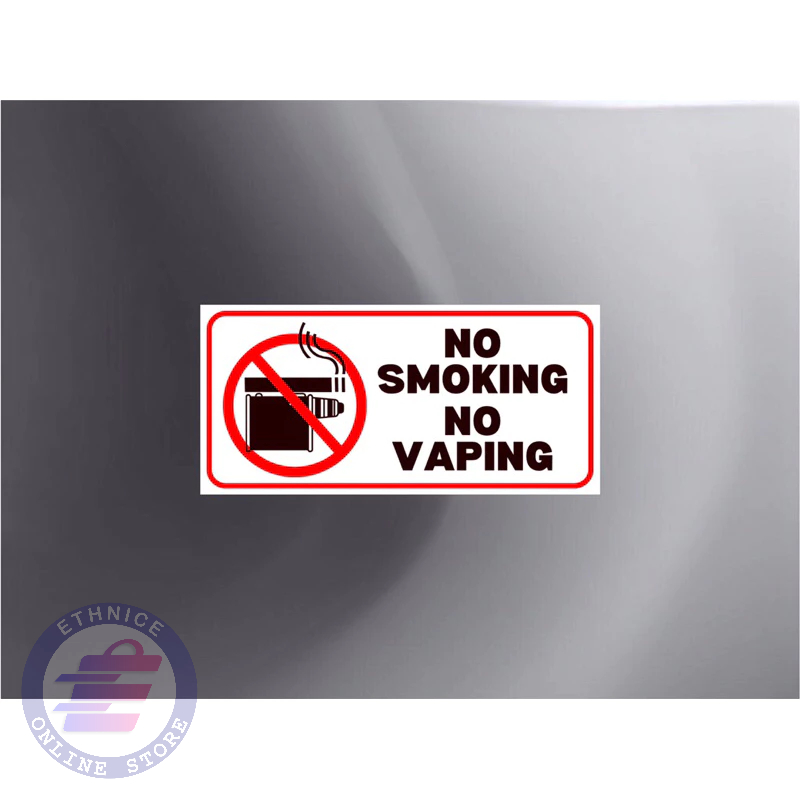 No smoking And No Vaping Vinyl sign Sticker | Shopee Philippines