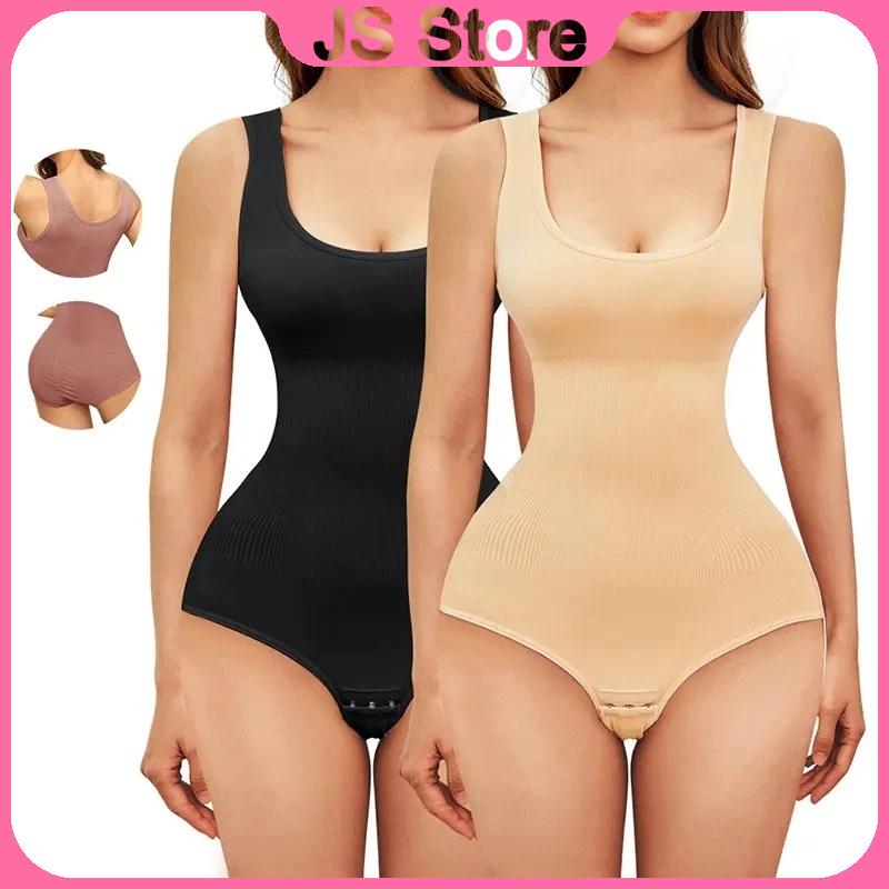 JS~Body Shapewear Waist Trainer Women's Corset Seamless Abdomen Pant Crotch Buckle Slimming ...