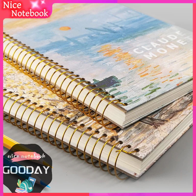 16k Watercolor Loose Notebook Metal Ring Van Gogh Hardbound Spiral ...