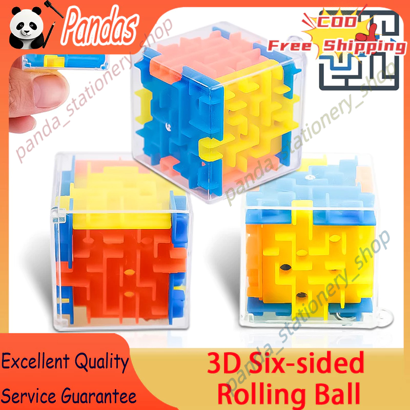 3D Six-sided Rolling Ball Maze Magic Cube Toy/Kids Educational Puzzle ...