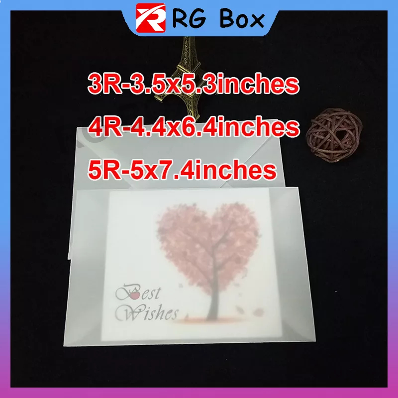 10PCS wholesale Transparent envelope for invitations 5R 4R 3R Christmas ...