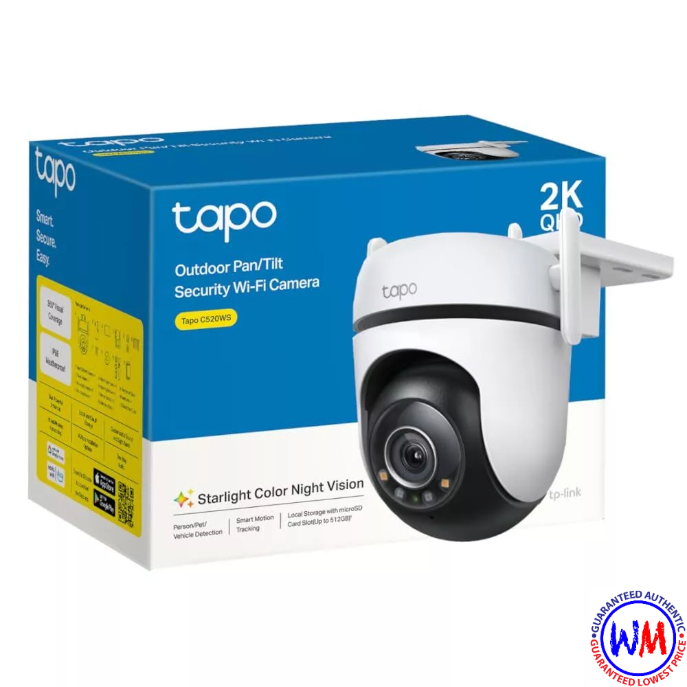 TP-Link Tapo C520ws Outdoor Wi-fi Camera, 2K Qhd Resolution 360° Visual Coverage IP66 ...