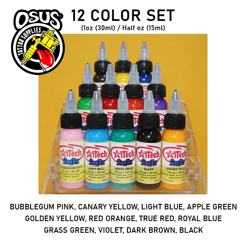 ARTECH INK 12 COLOR INK SET | Half oz/1oz | Sold Per Set | Artech Ink ...