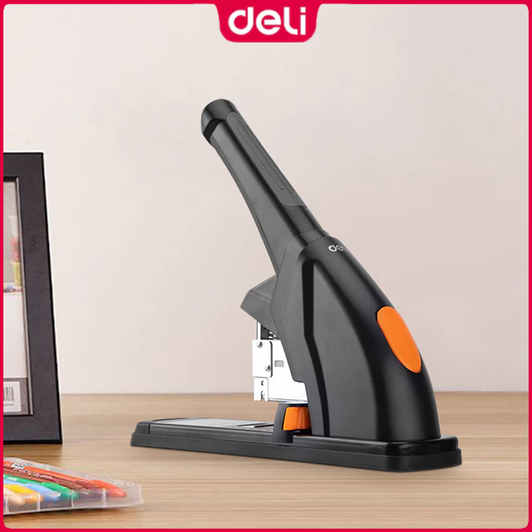 Deli Heavy Duty Stapler for Book Binding Gun Tacker Large Paper Stapler ...