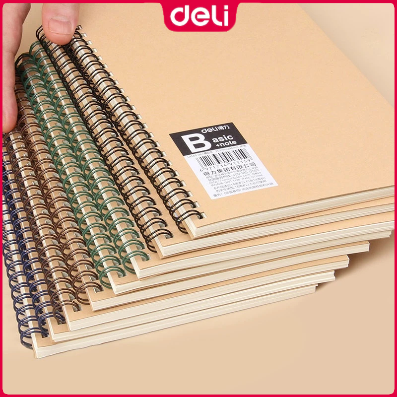 Deli LA560-06 Notebook A5/B5 Student Binder Spiral Notebooks School ...