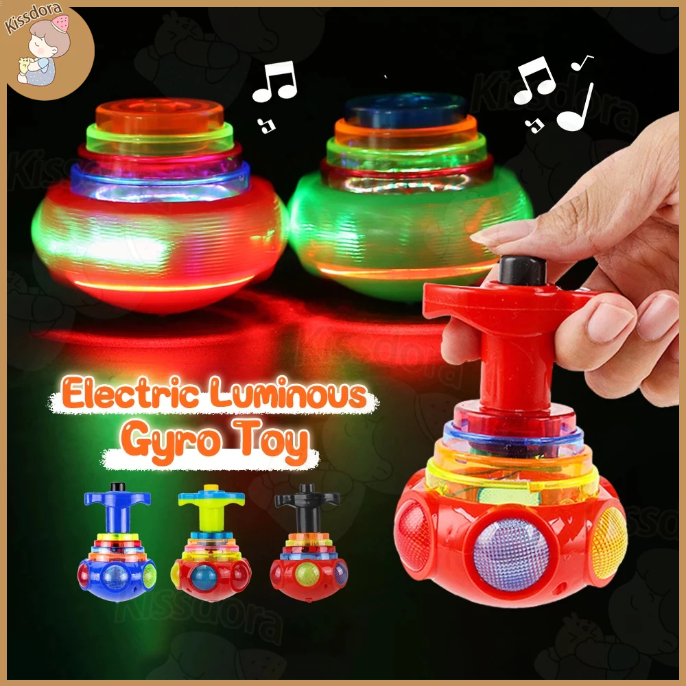 KD【COD】 Luminous Gyro Toy Music Spinning Toys with Lights Electric ...