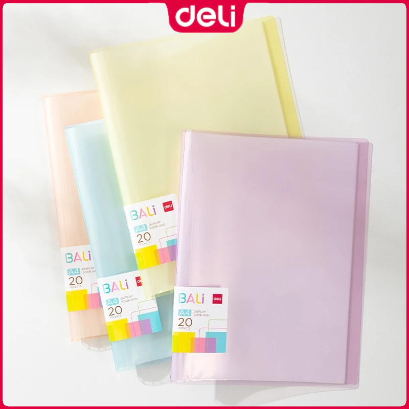 Deli A4 File Folder EB032 PP Information Book 20 Page | Shopee Philippines