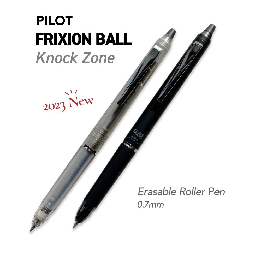 Pilot Frixion Ball Knock Zone 0.7mm Ink Color Black LFBKZ-50F Frixion Ballpen Erasable Pen Gel ...