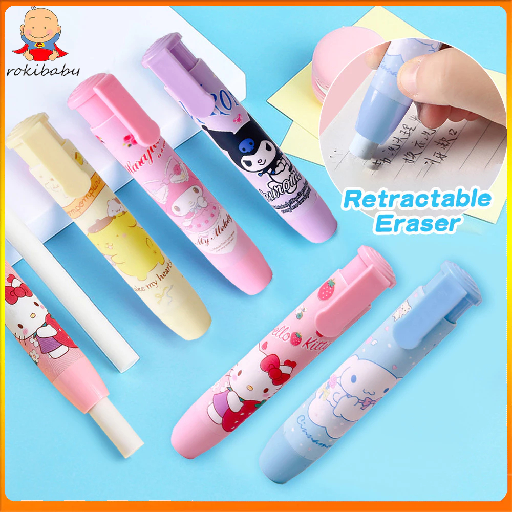 Rokibaby Cute Pencil Eraser Retractable Eraser For Kids Sanrio Eraser ...