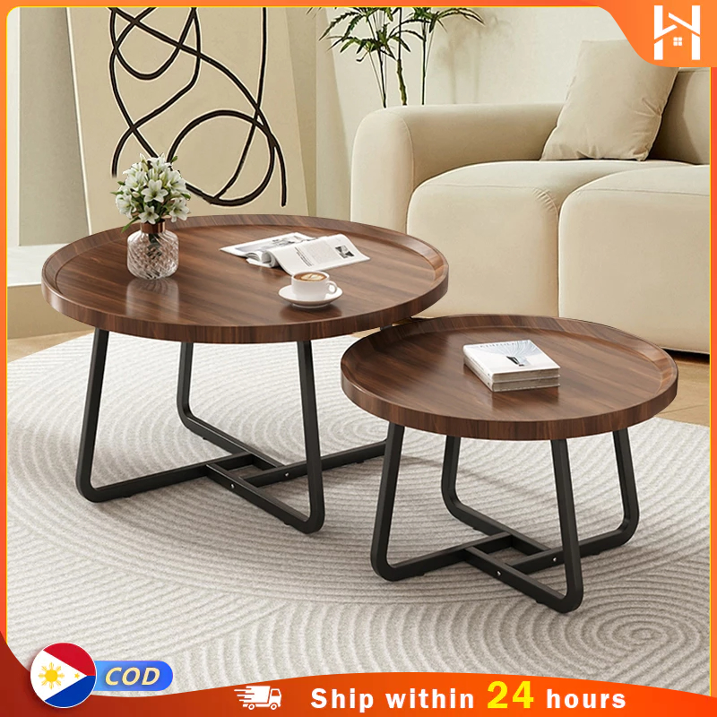 Round Living Room Table Nordic Style Coffee Table Center Table Modern ...