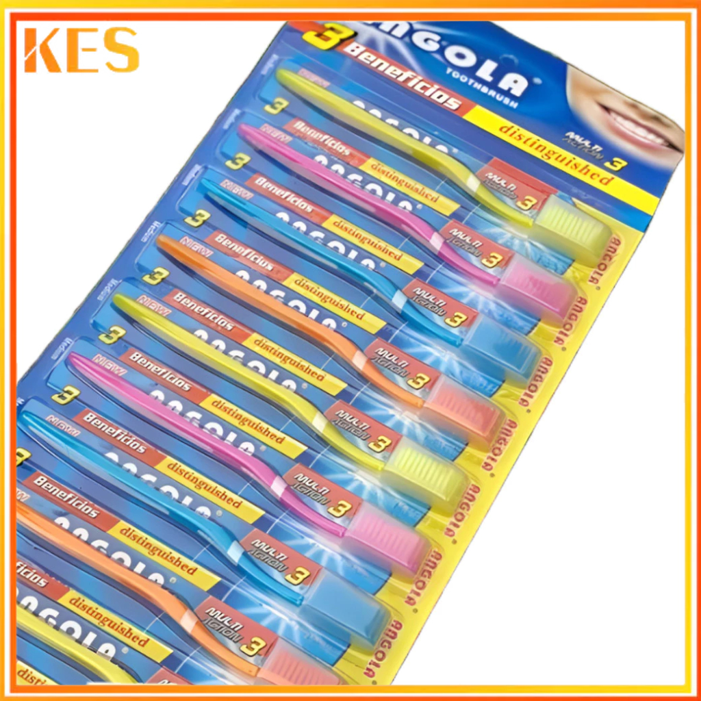 kes*1pad 30pcs Angola Medium bristle Toothbrush w/ cap Dental Hygiene ...