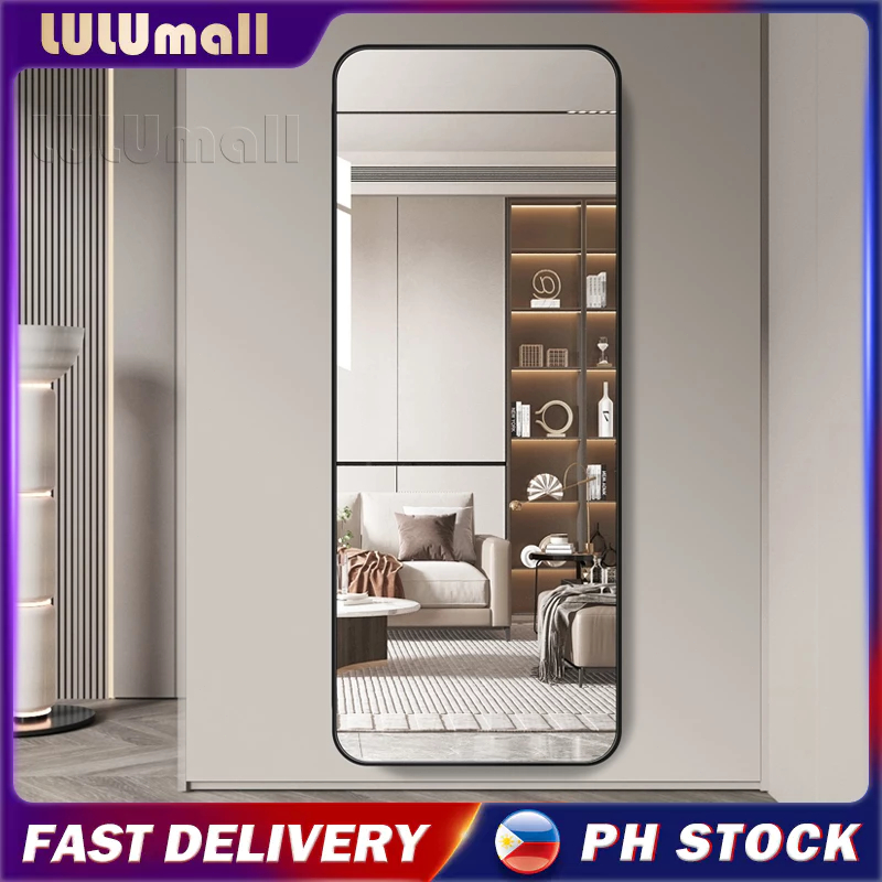 Full-body Mirror HD mirror wall-mounted glass floor-to-ceiling mirror ...