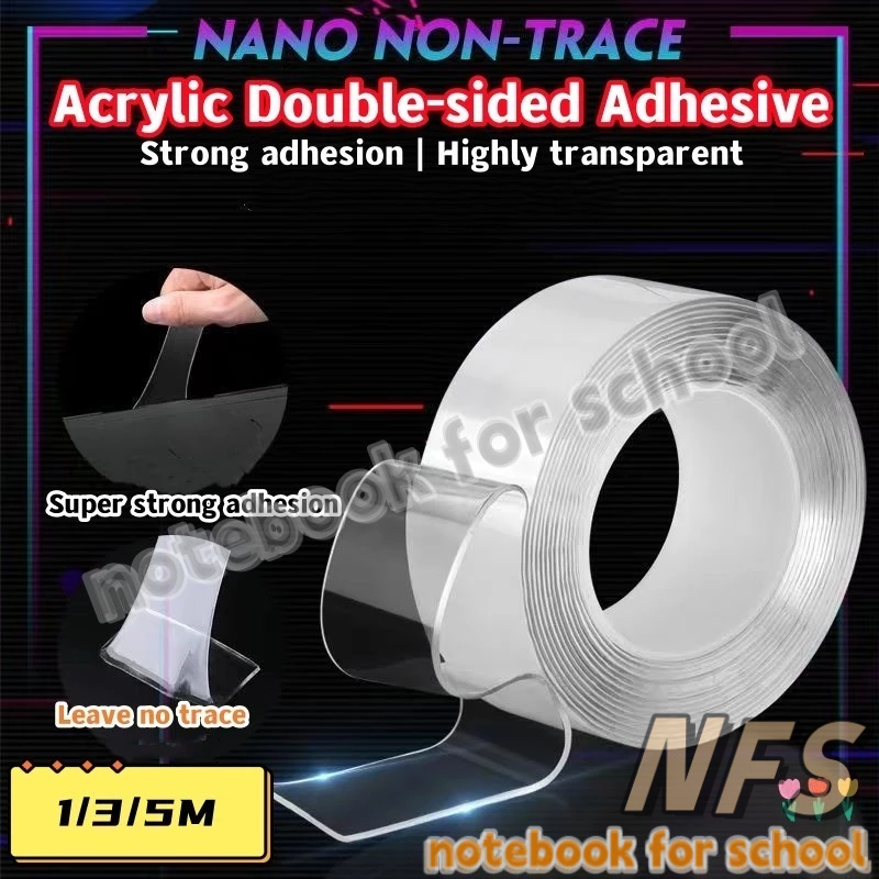 NFS 1/2/3/5M Nano Tape Double-Sided Multifunction Strongly Sticky ...