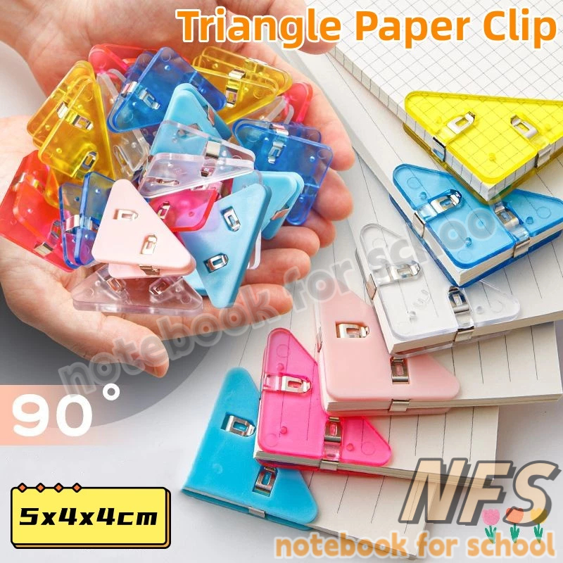 Transparent Colorful Clip Triangle Test Paper Clip Cute Memo Holder ...